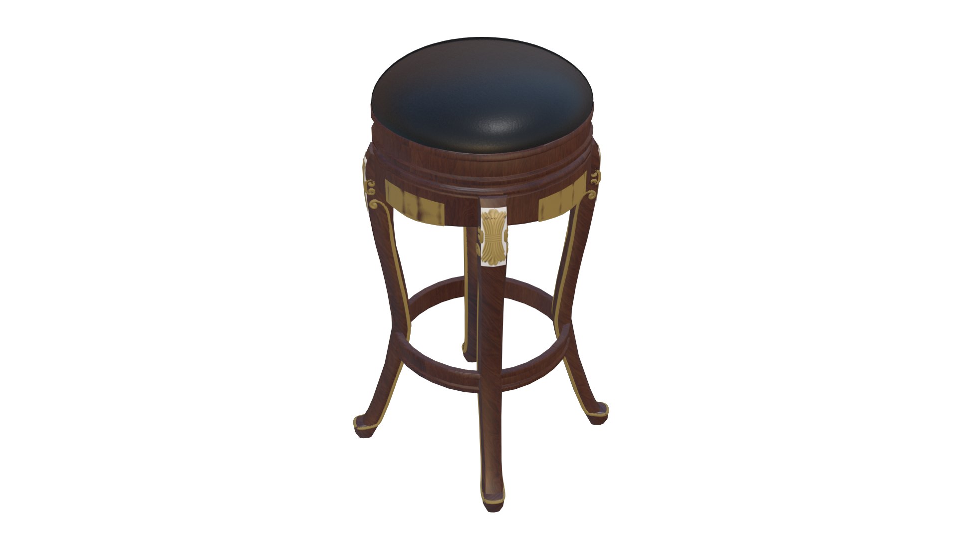 3D Low Poly Vintage Bar Stool 3D Model - TurboSquid 2300187