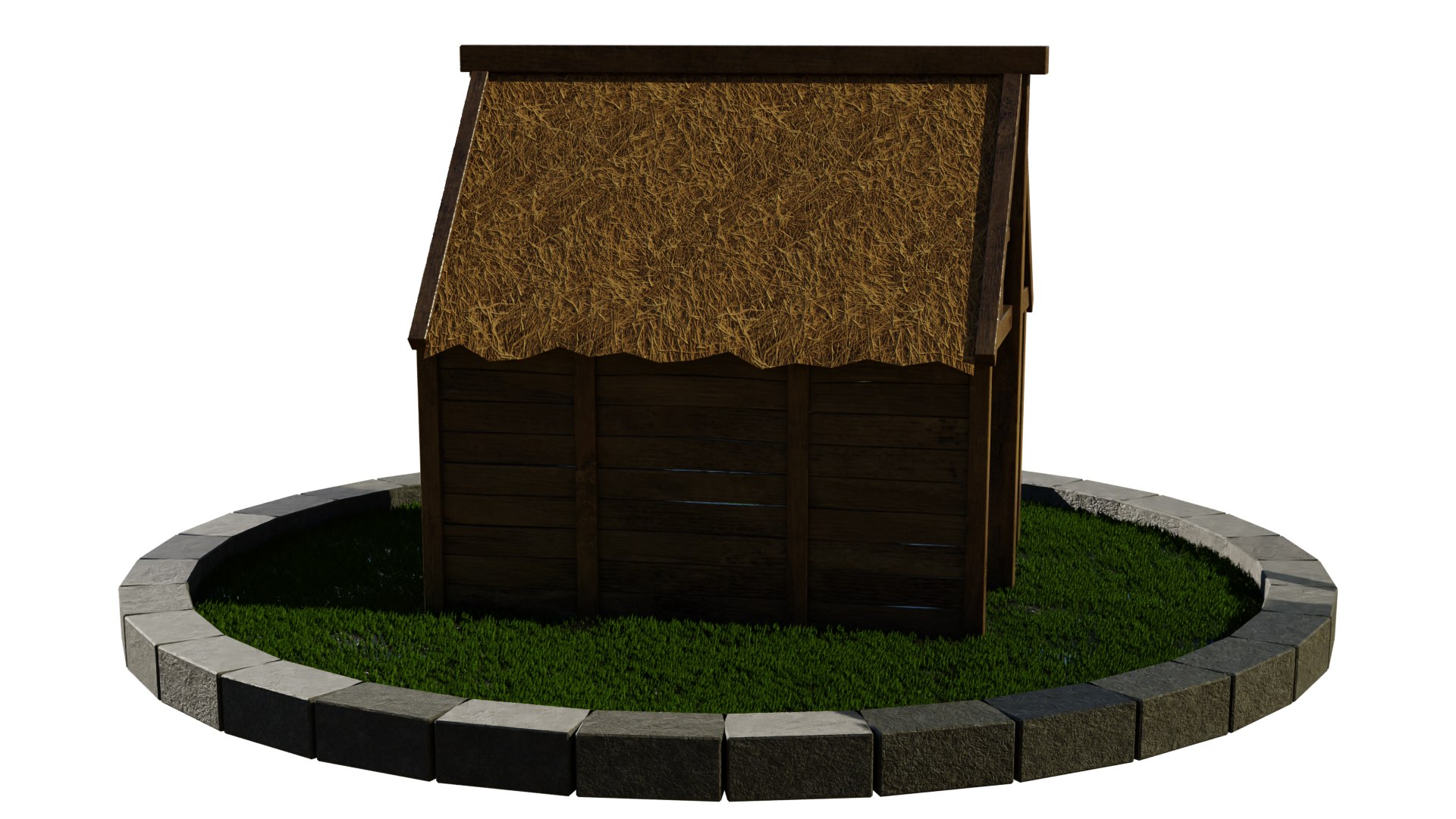 3D Model Detailed Medieval Barn Made In Blender - TurboSquid 1942625