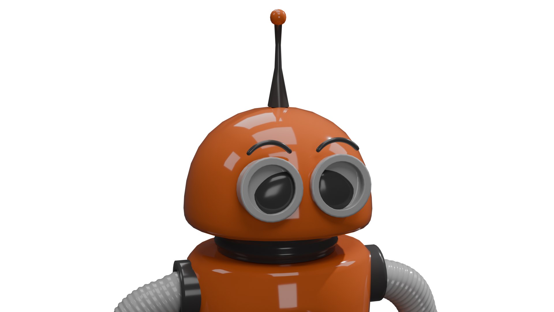 Orange Futuristic Robot 3D Model - TurboSquid 2263093