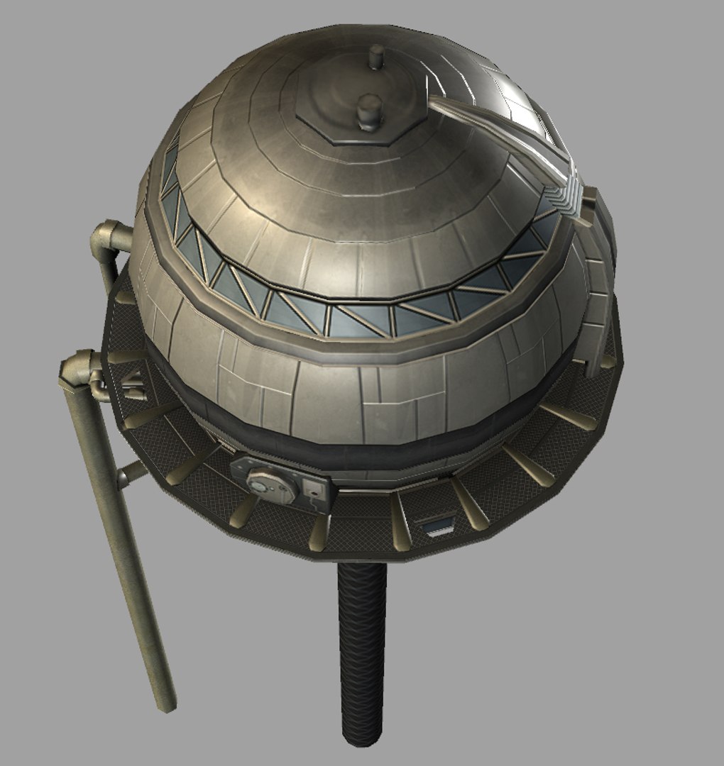 3d Model Sci-fi Water Tower