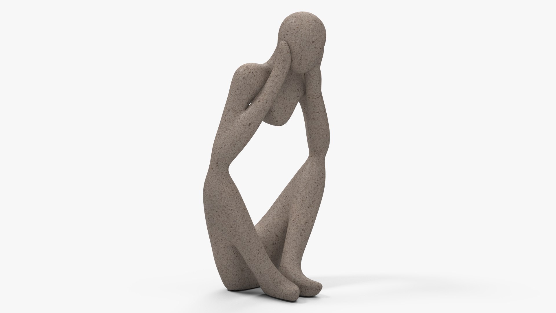 Abstract Thinker Figurine White Stone 3D Model - TurboSquid 2210675