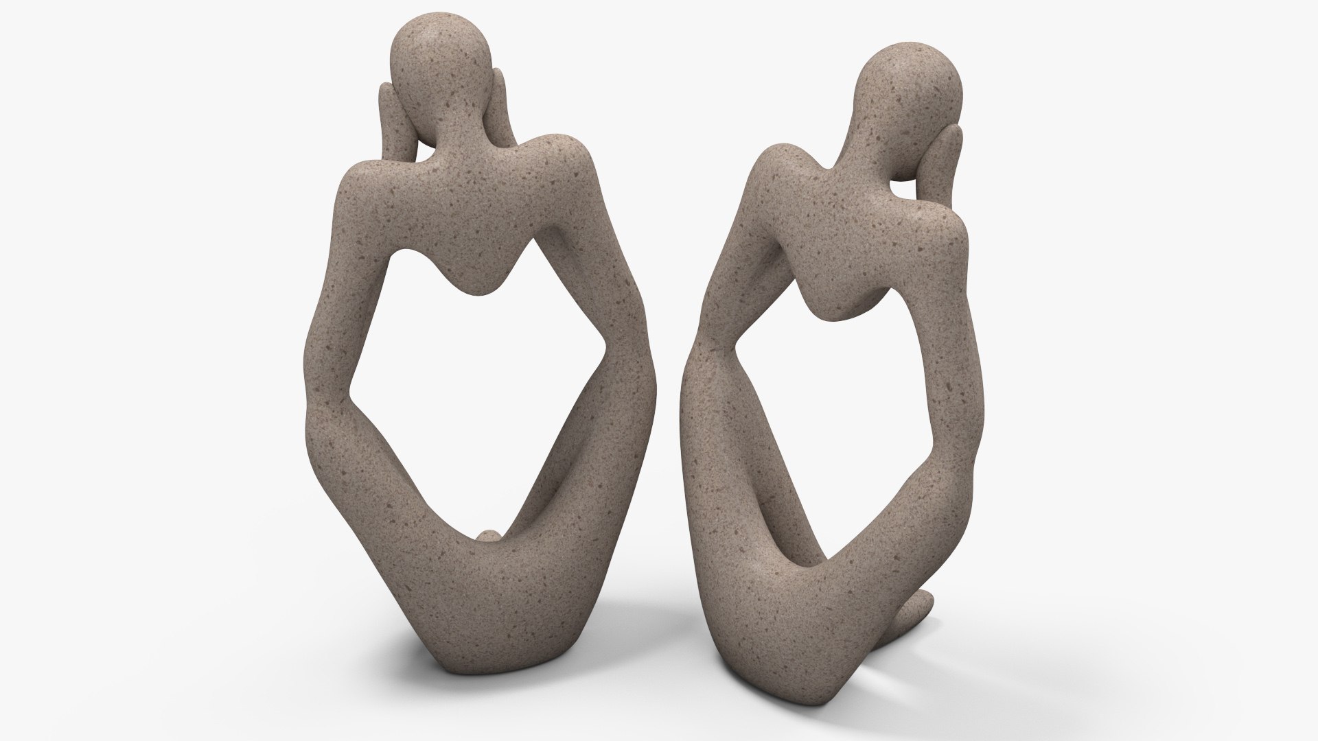 Abstract Thinker Figurine White Stone 3D Model - TurboSquid 2210675