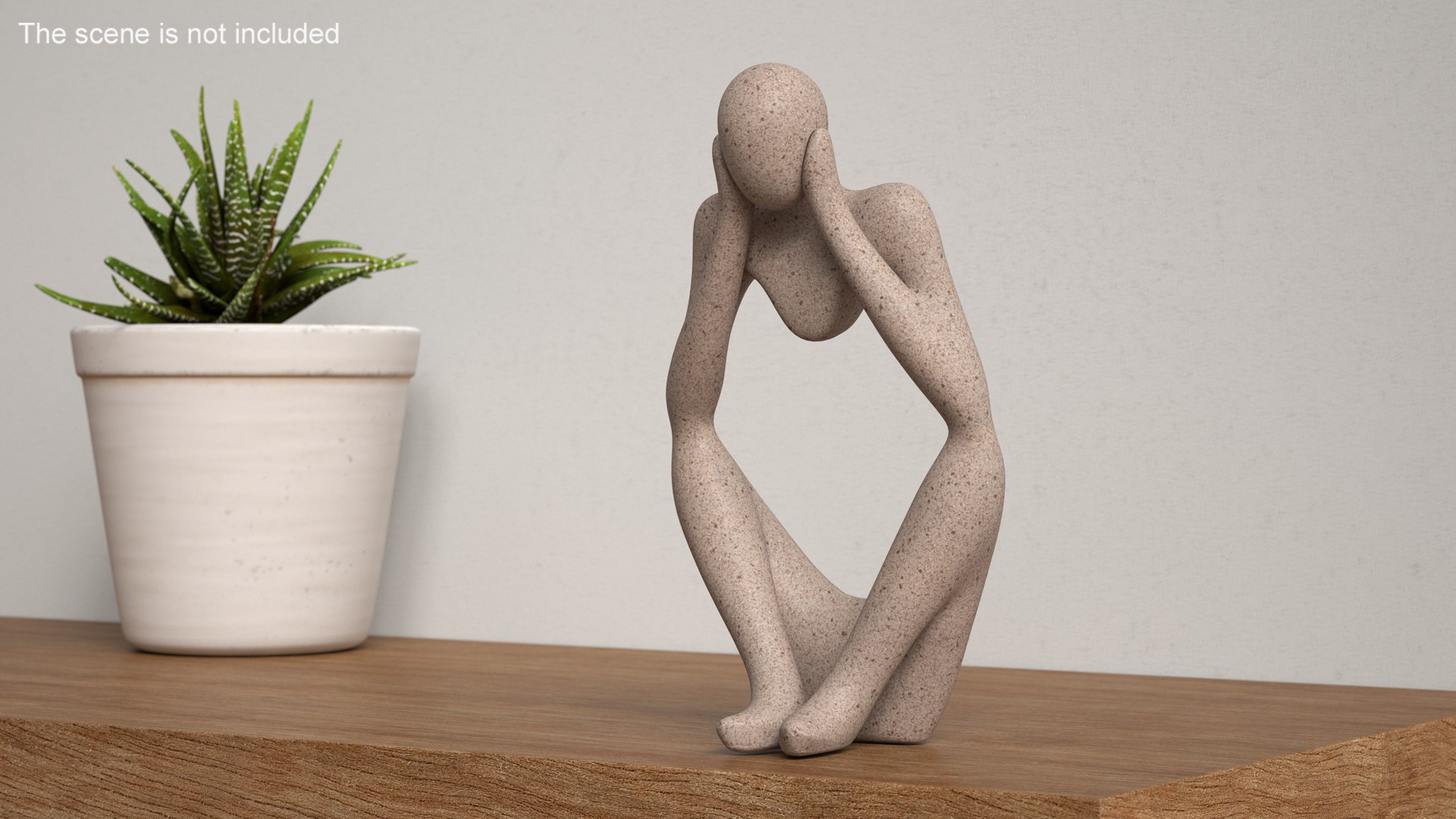 Abstract Thinker Figurine White Stone 3D Model - TurboSquid 2210675