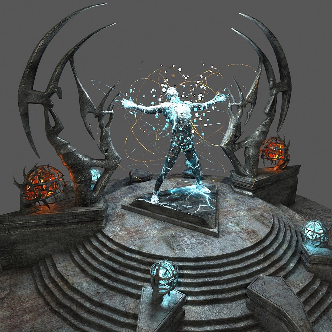 Sci Fi Temple Architecture 3D - TurboSquid 1462031