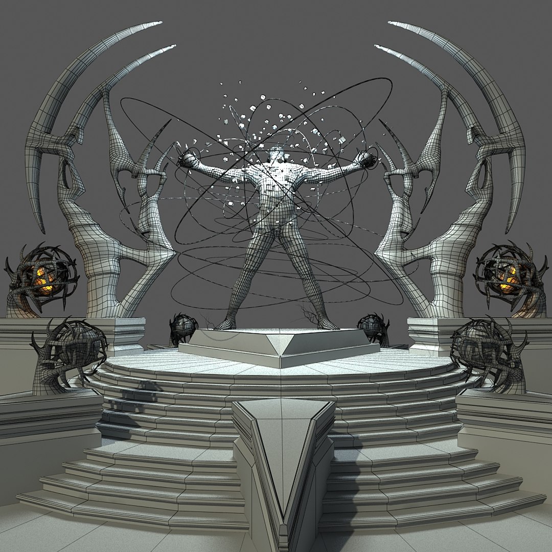 Sci Fi Temple Architecture 3D - TurboSquid 1462031
