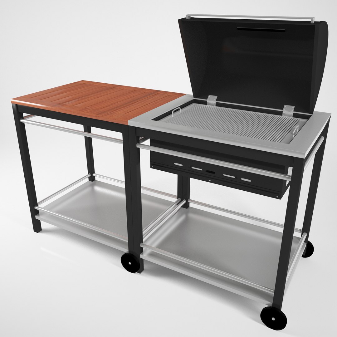 3d Model Garden Grill Modeled