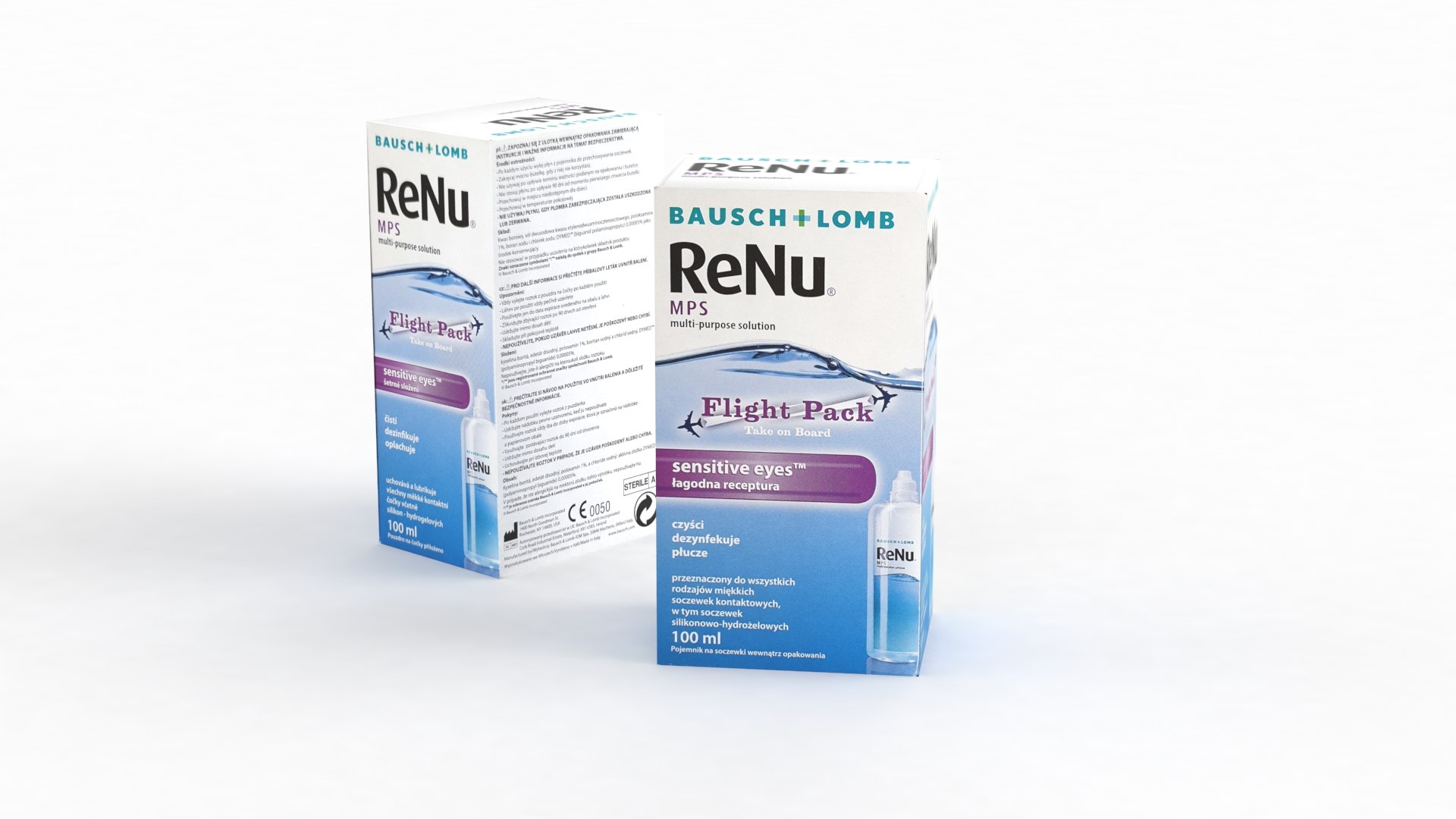 Bausch and Lomb Renu MPS Lens Multi Purpose Solution Flight Pack 100ml ...