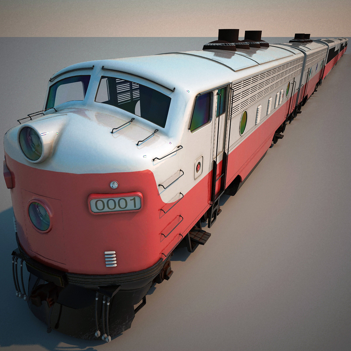 maya realistic passenger train v2