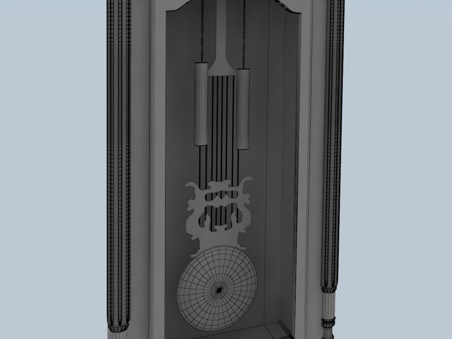 grandfather clock 3d model
