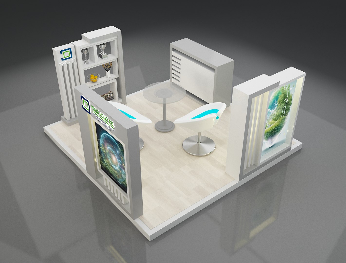 3D Booth Exhibition Stand a249c model - TurboSquid 2162566