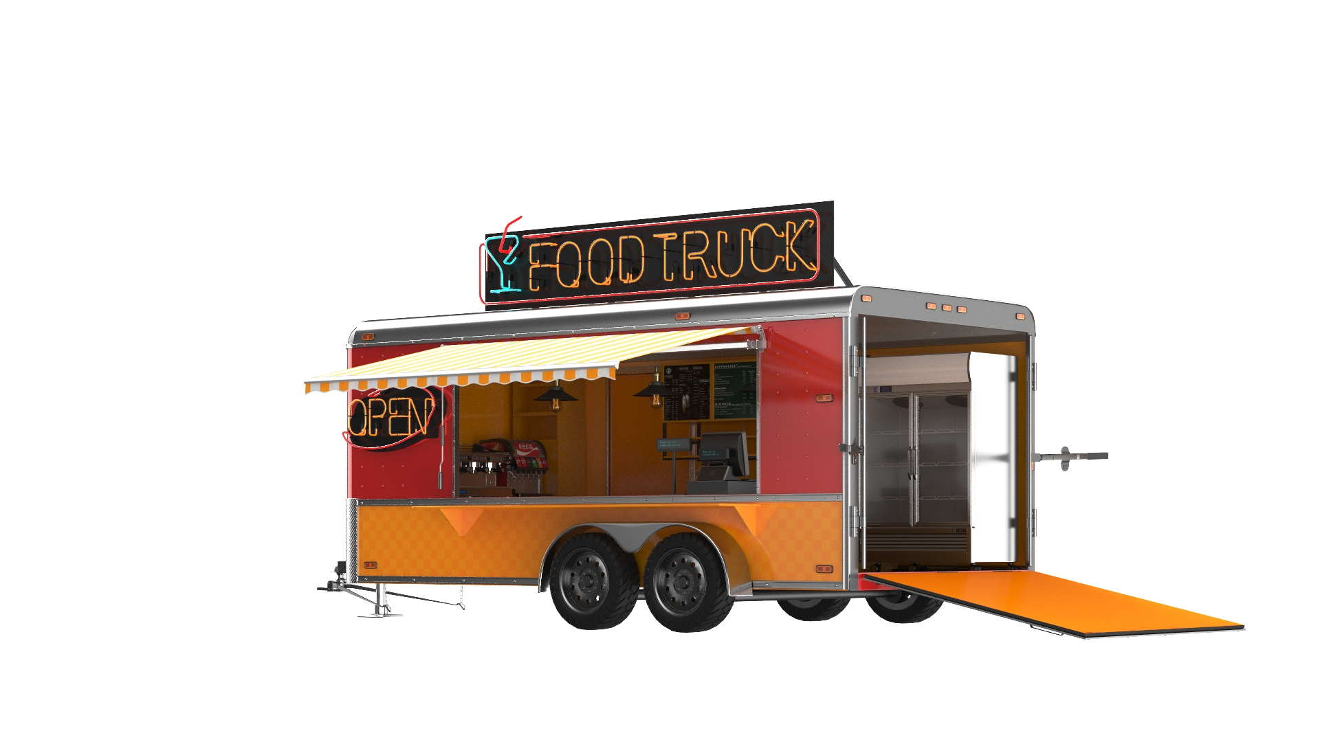 Two Detailed Food Trailers 3D model - TurboSquid 2090765