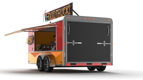 modelo 3d Dos trailers de comida detallados - TurboSquid 2090765