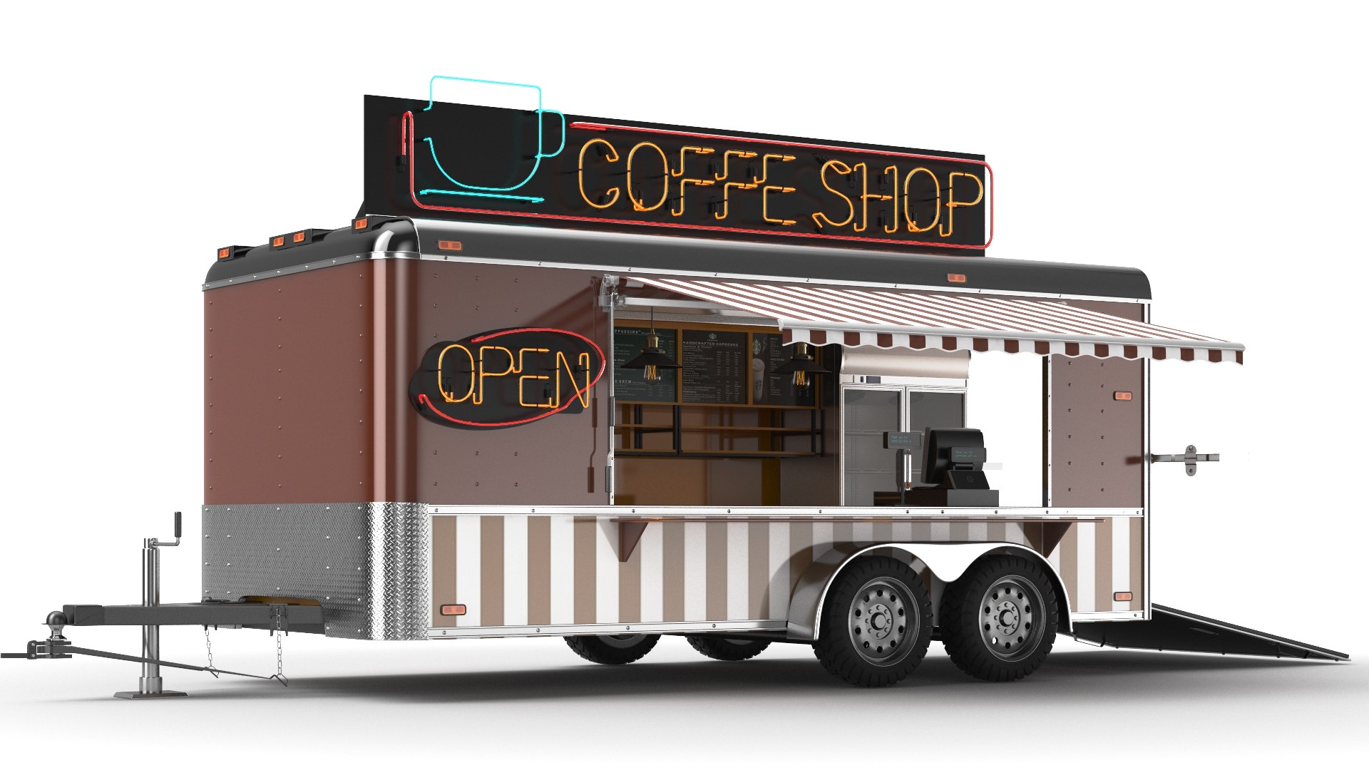 Two Detailed Food Trailers 3D model - TurboSquid 2090765