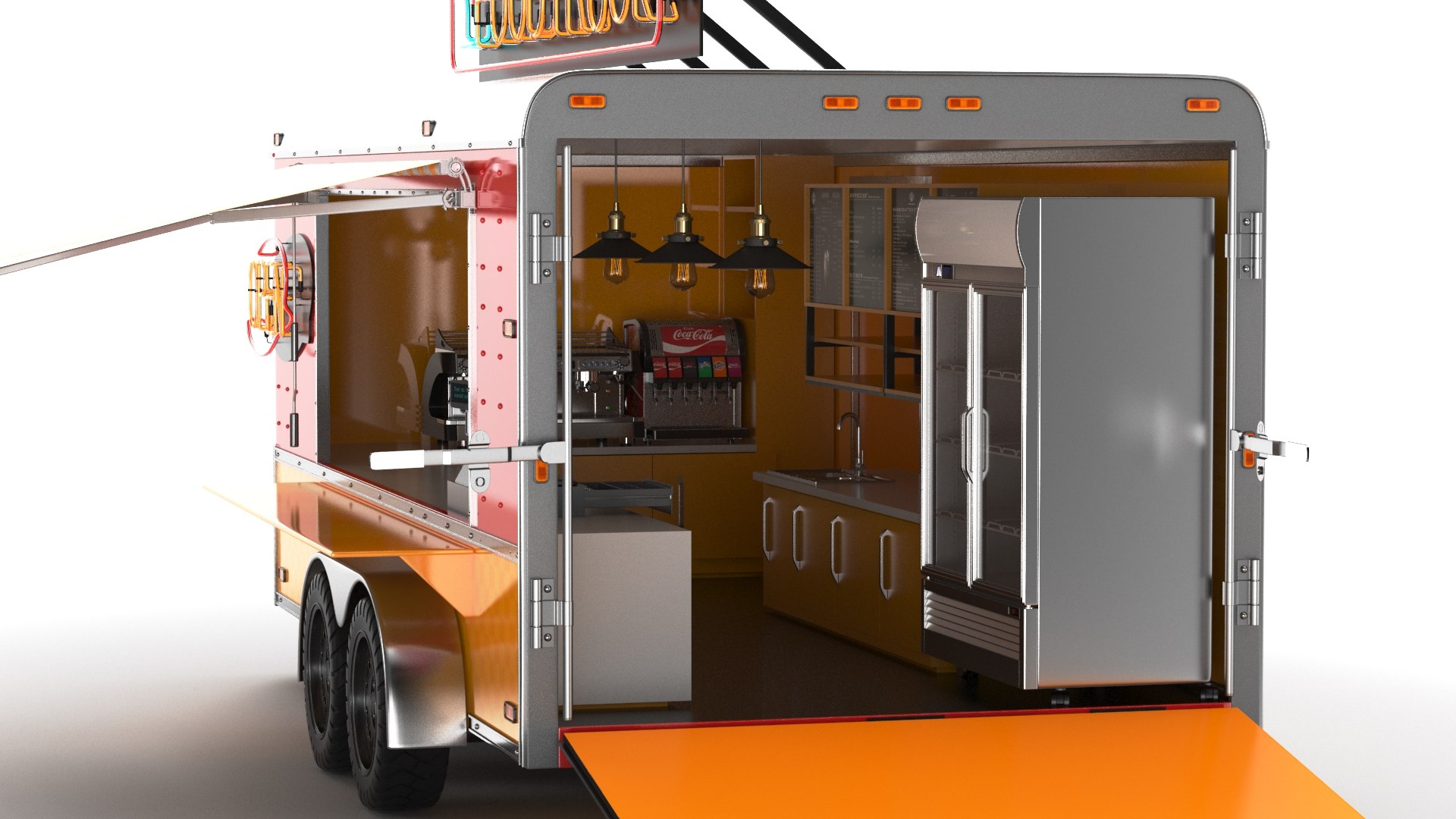 Two Detailed Food Trailers 3D model - TurboSquid 2090765