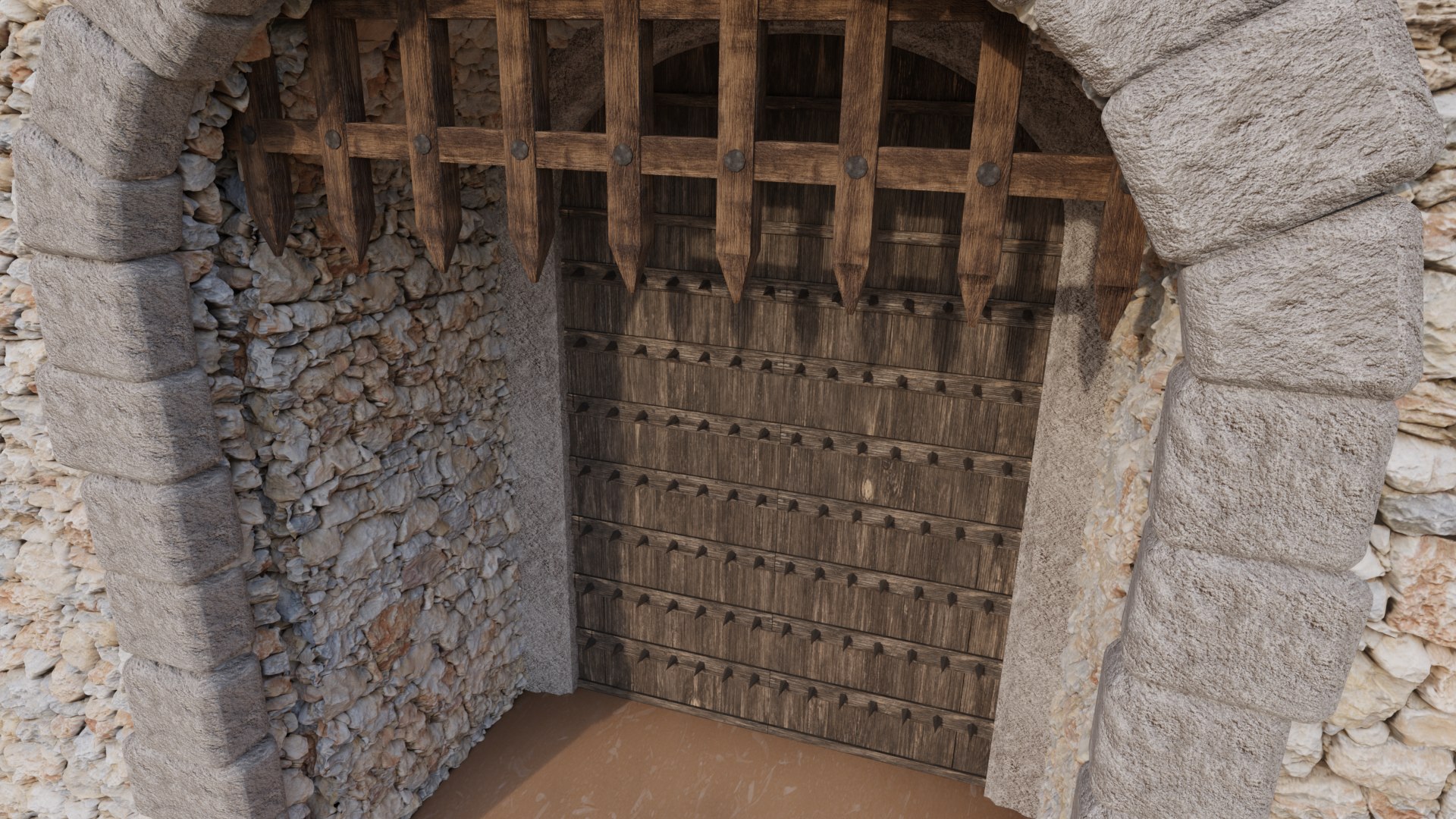 3D Medieval Wall - TurboSquid 1760884