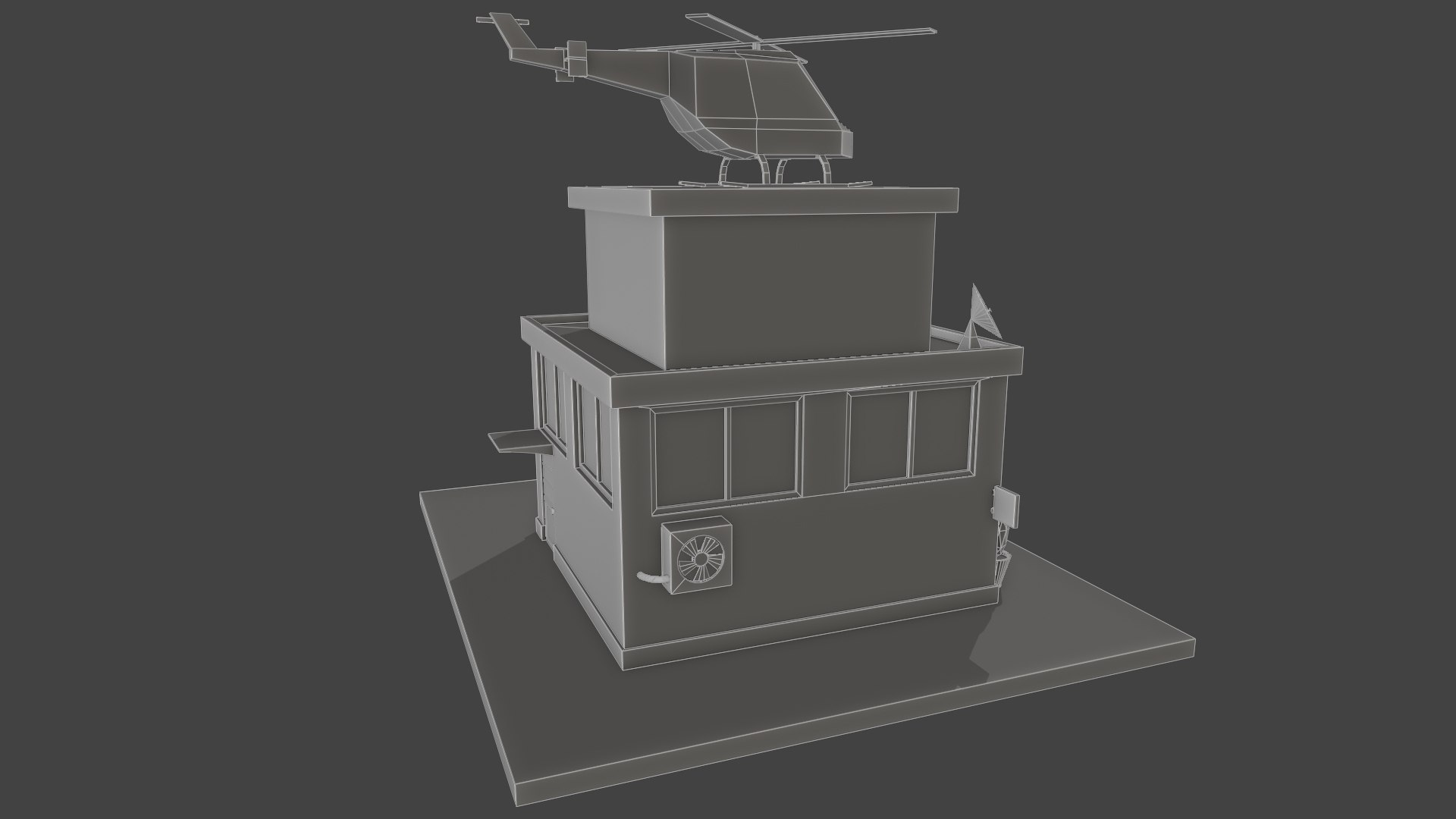 Low Poly Police Station 3D Model - TurboSquid 2313799
