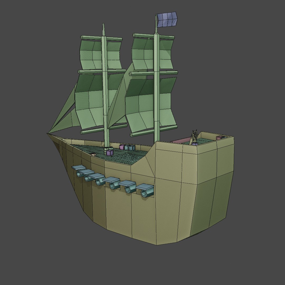 Low-poly Medieval Ship 3D - TurboSquid 1504062