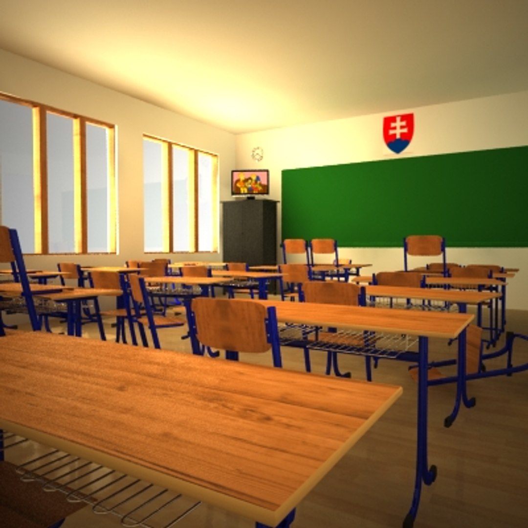 3d Model Class Room Classroom
