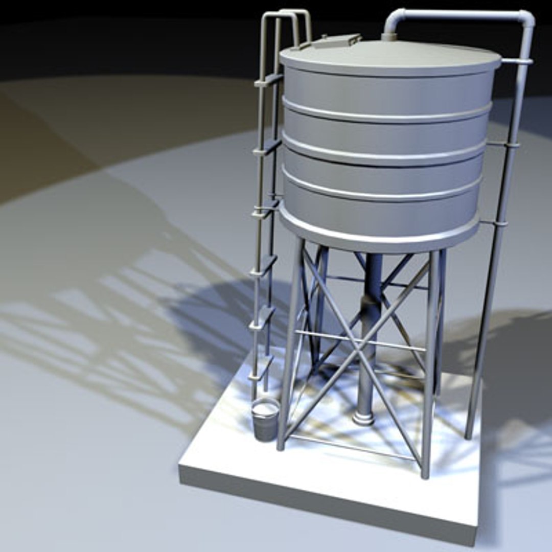 3d Model Roof Water Tank 03