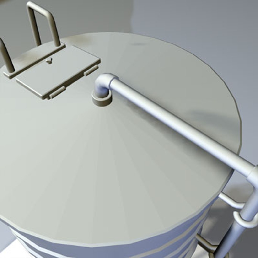 3d Model Roof Water Tank 03