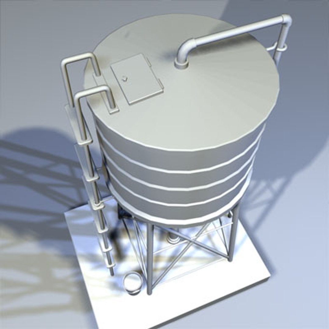 3d Model Roof Water Tank 03