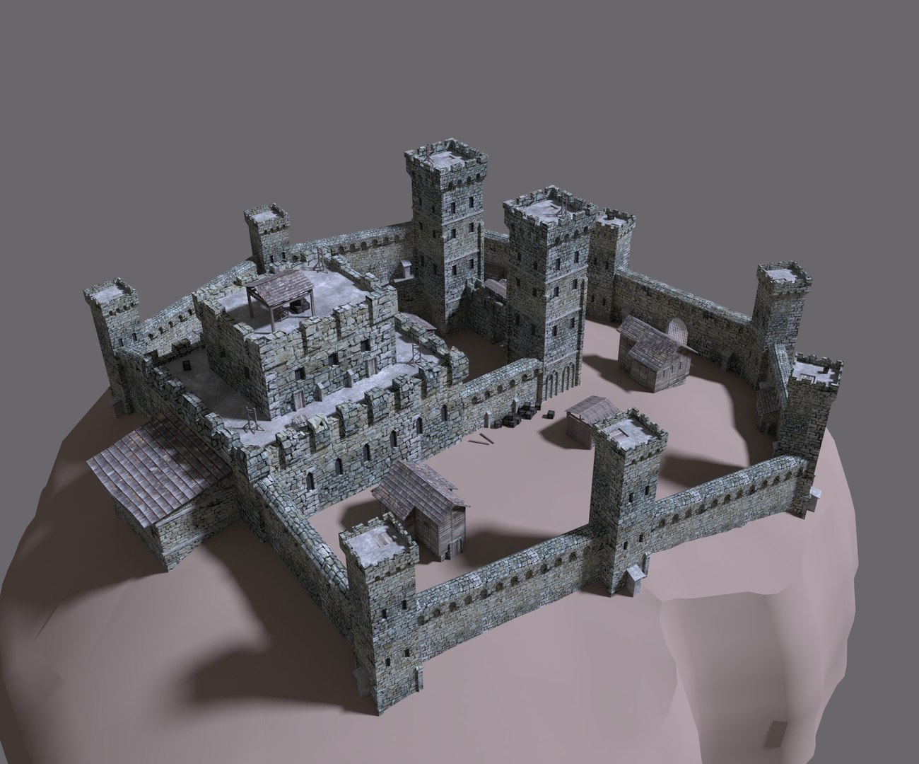 Medieval Castle 3d Obj