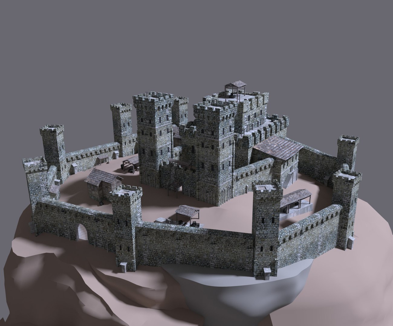 Medieval Castle 3d Obj