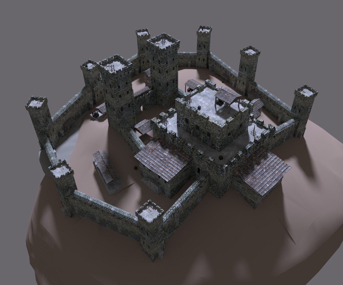 Medieval Castle 3d Obj