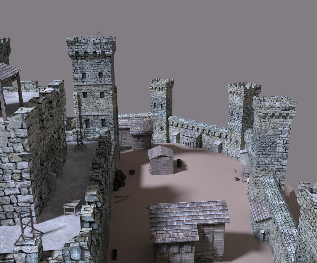 Medieval Castle 3d Obj