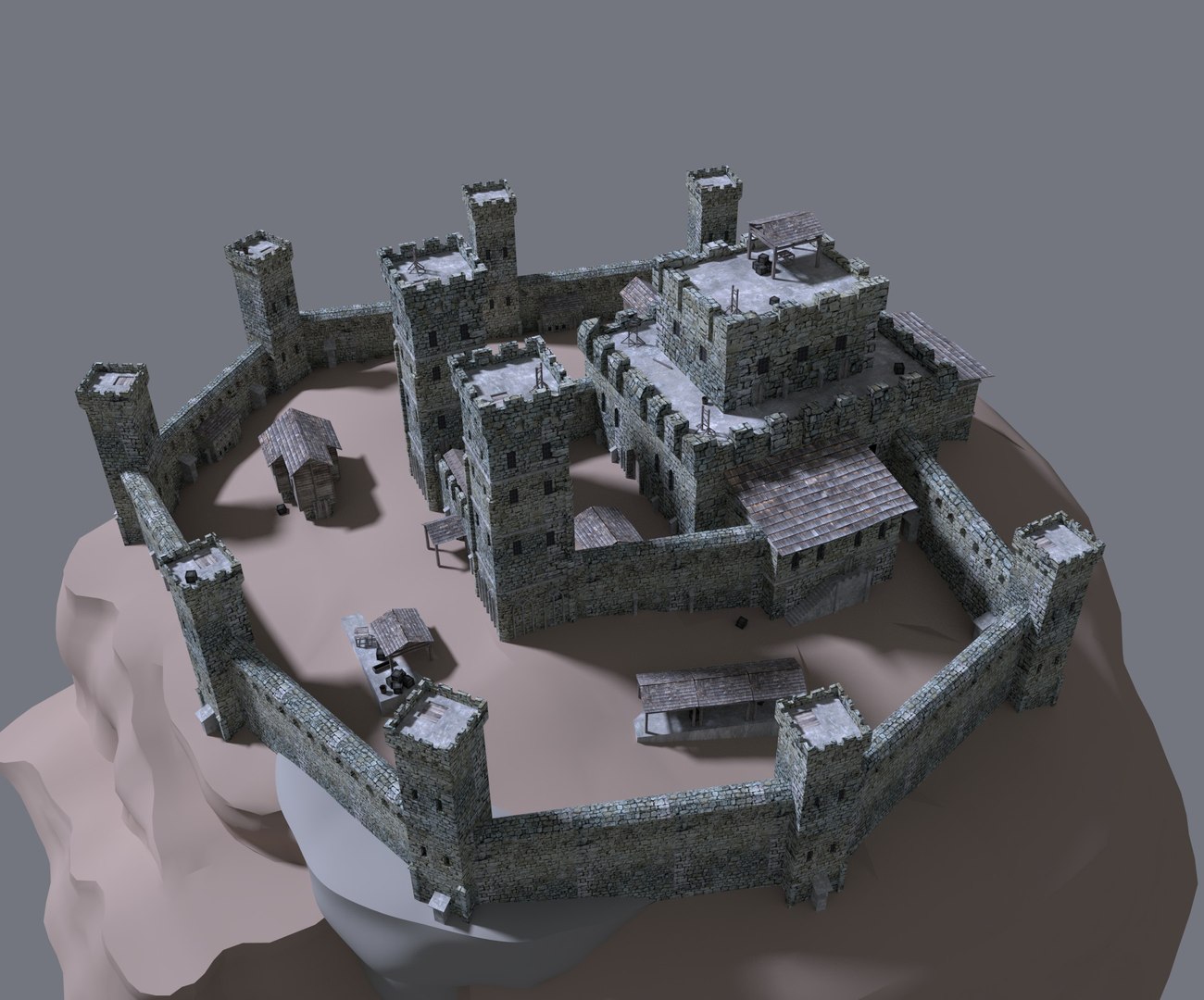 Medieval Castle 3d Obj