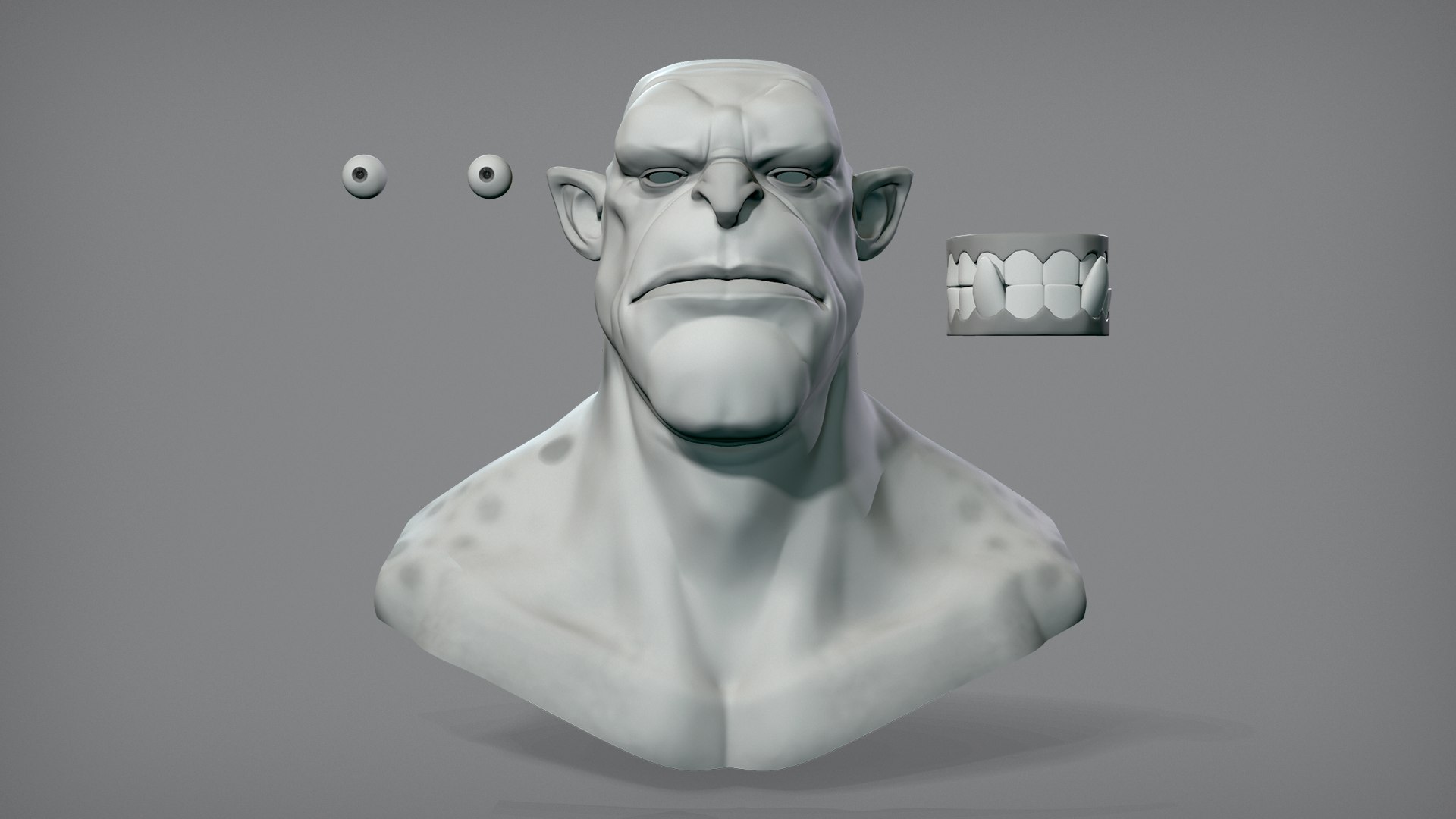 Cartoon Male Character Orc Base Mesh 3D Model - TurboSquid 2080077
