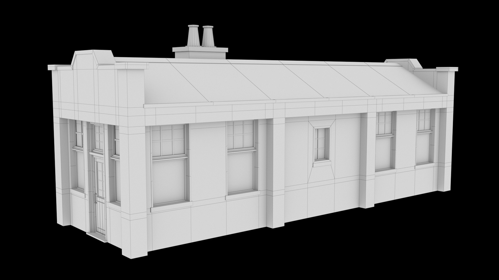 3D Old Industrial Building Model - TurboSquid 1956456