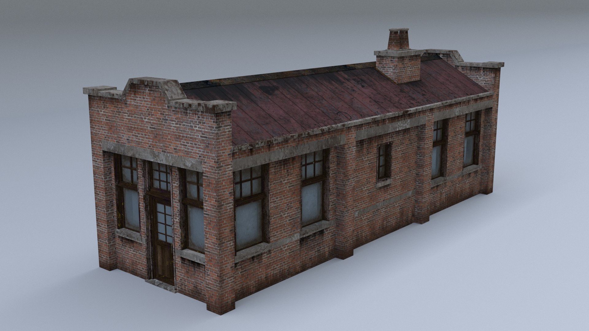 3D Old Industrial Building Model - TurboSquid 1956456