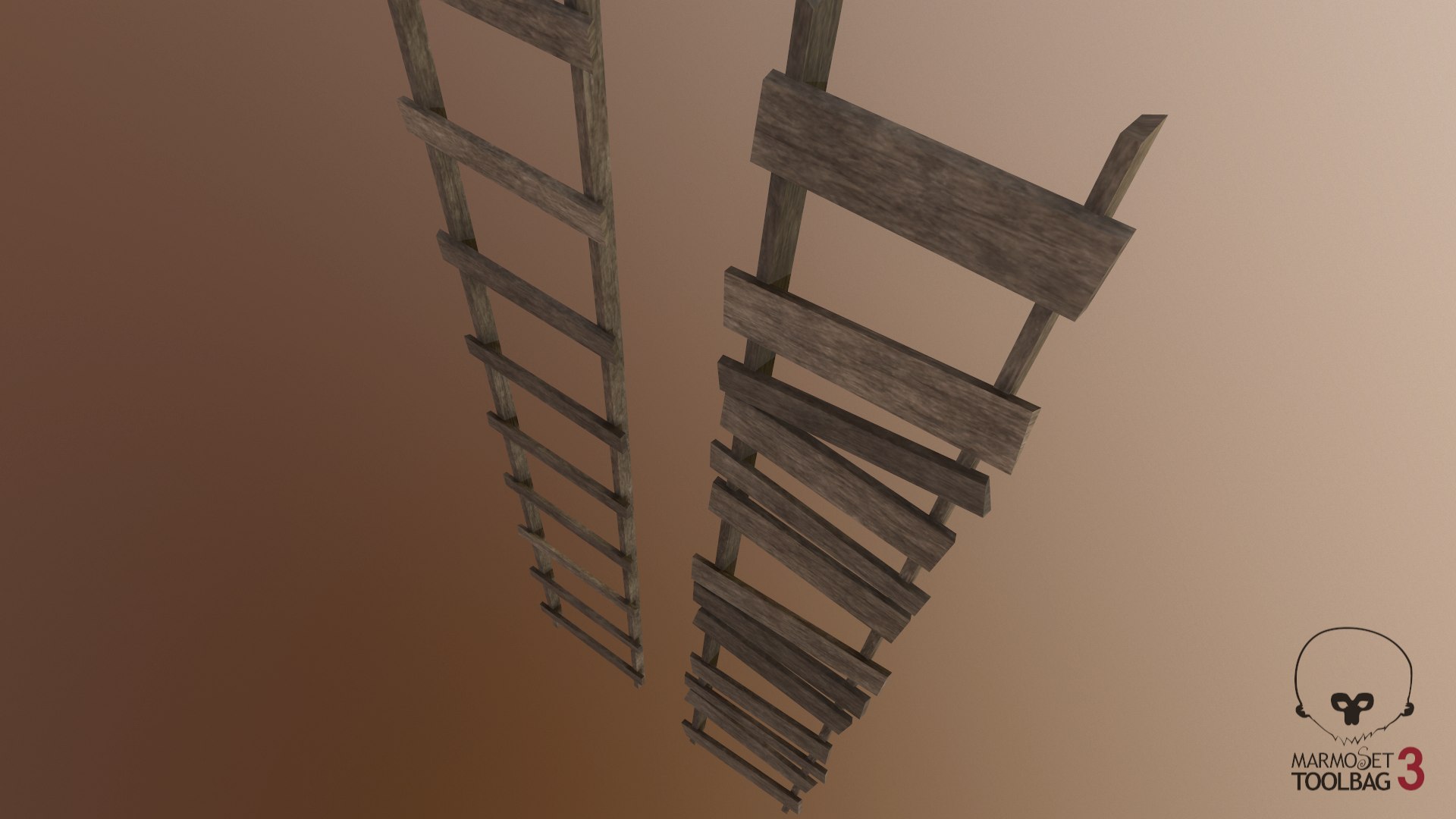 Wooden Ladders 3D Model - TurboSquid 1371123
