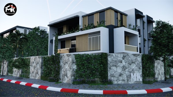 angular villa 3D 모델 - TurboSquid 2064014