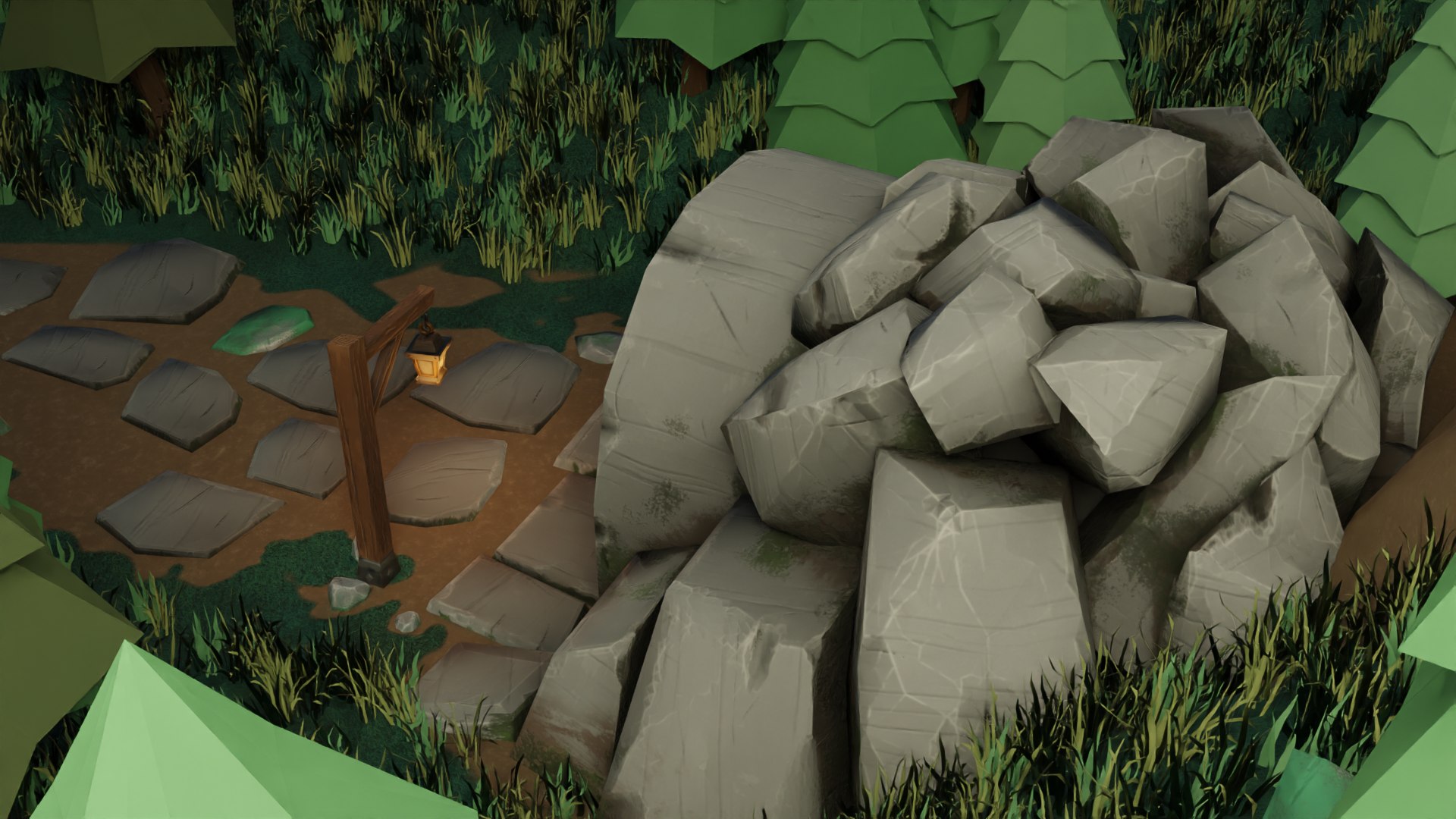 Stylized Cave Game Ready 3D Model - TurboSquid 1978658