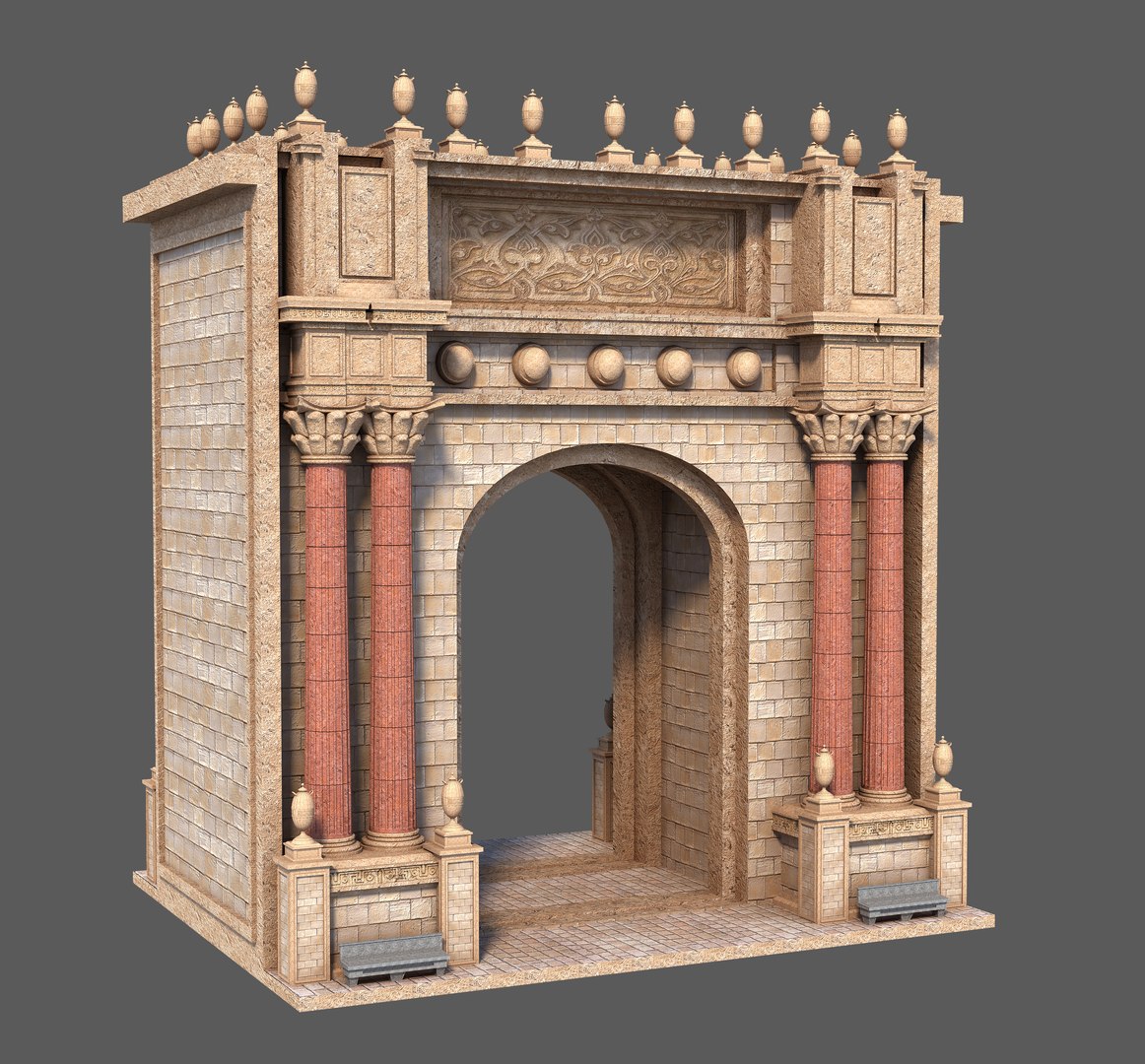 Classic arch gate 3D model - TurboSquid 1414943