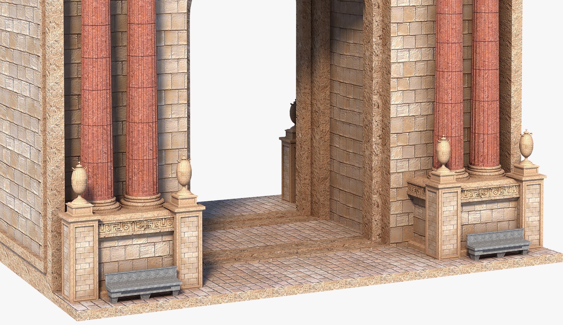 Classic arch gate 3D model - TurboSquid 1414943
