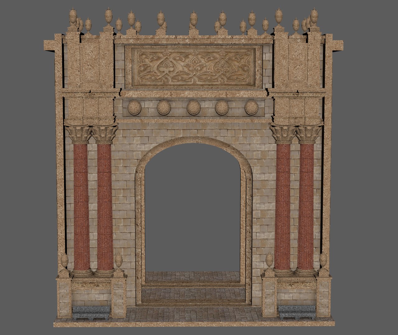 Classic arch gate 3D model - TurboSquid 1414943