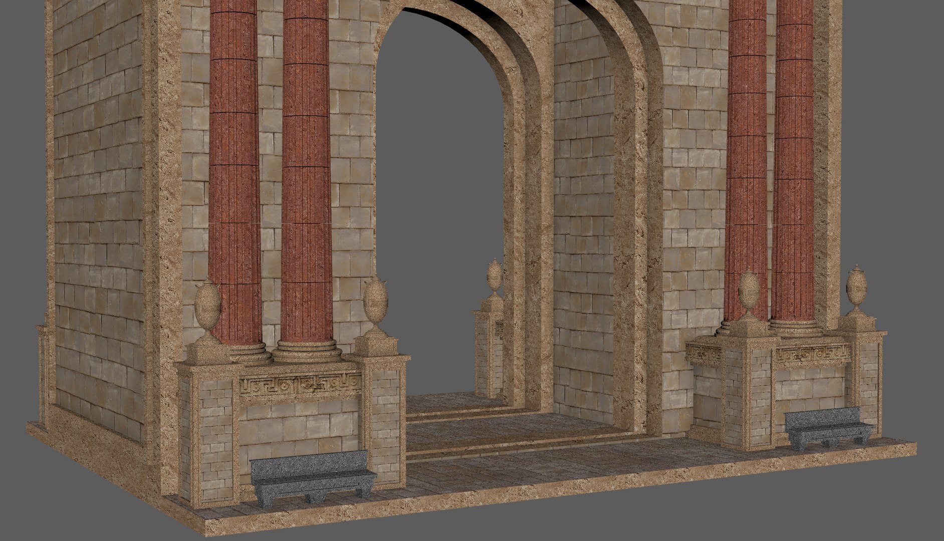 Classic arch gate 3D model - TurboSquid 1414943