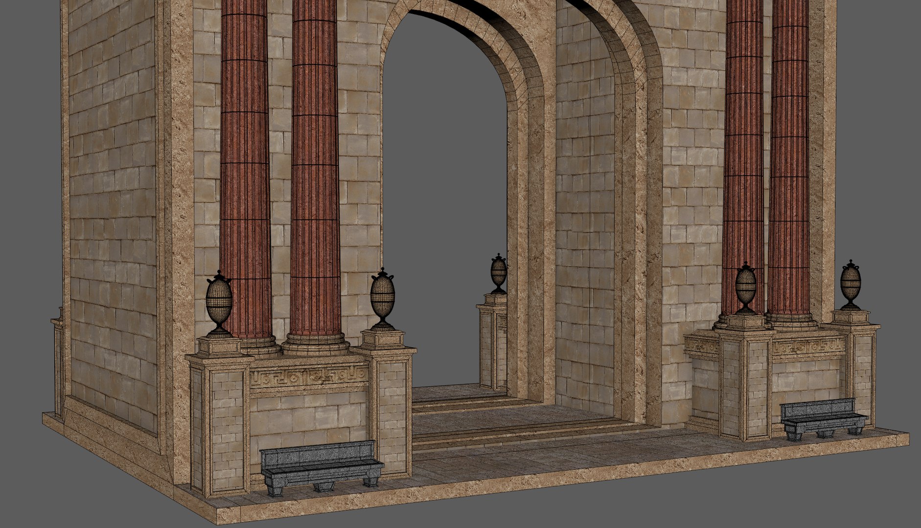 Classic arch gate 3D model - TurboSquid 1414943