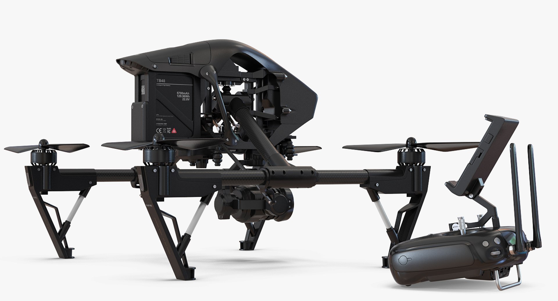 3D dji inspire 1 quadcopter model - TurboSquid 1188610