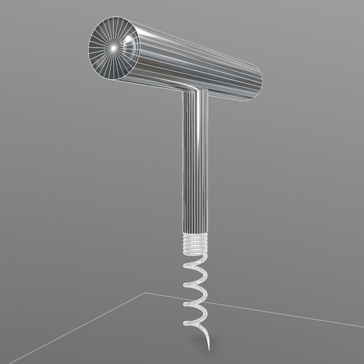 3D cork screw - TurboSquid 1289504