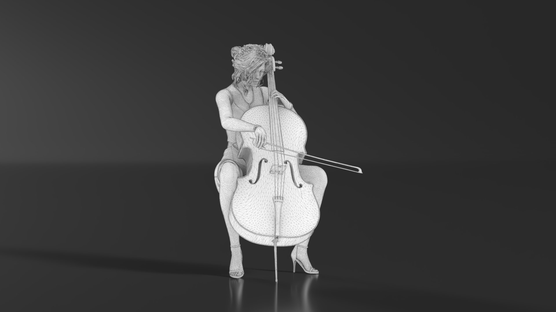 3D Cello Player Set 01 - TurboSquid 2151623