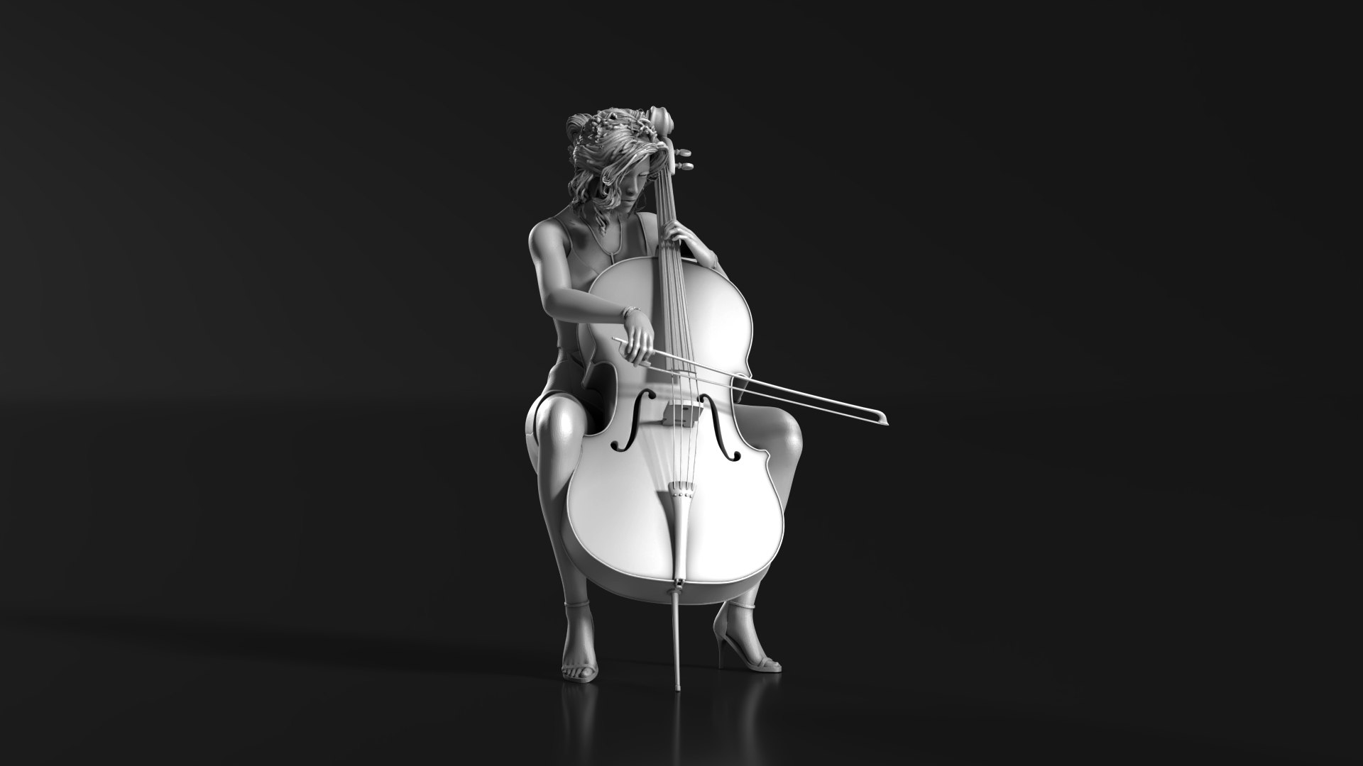 3D Cello Player Set 01 - TurboSquid 2151623