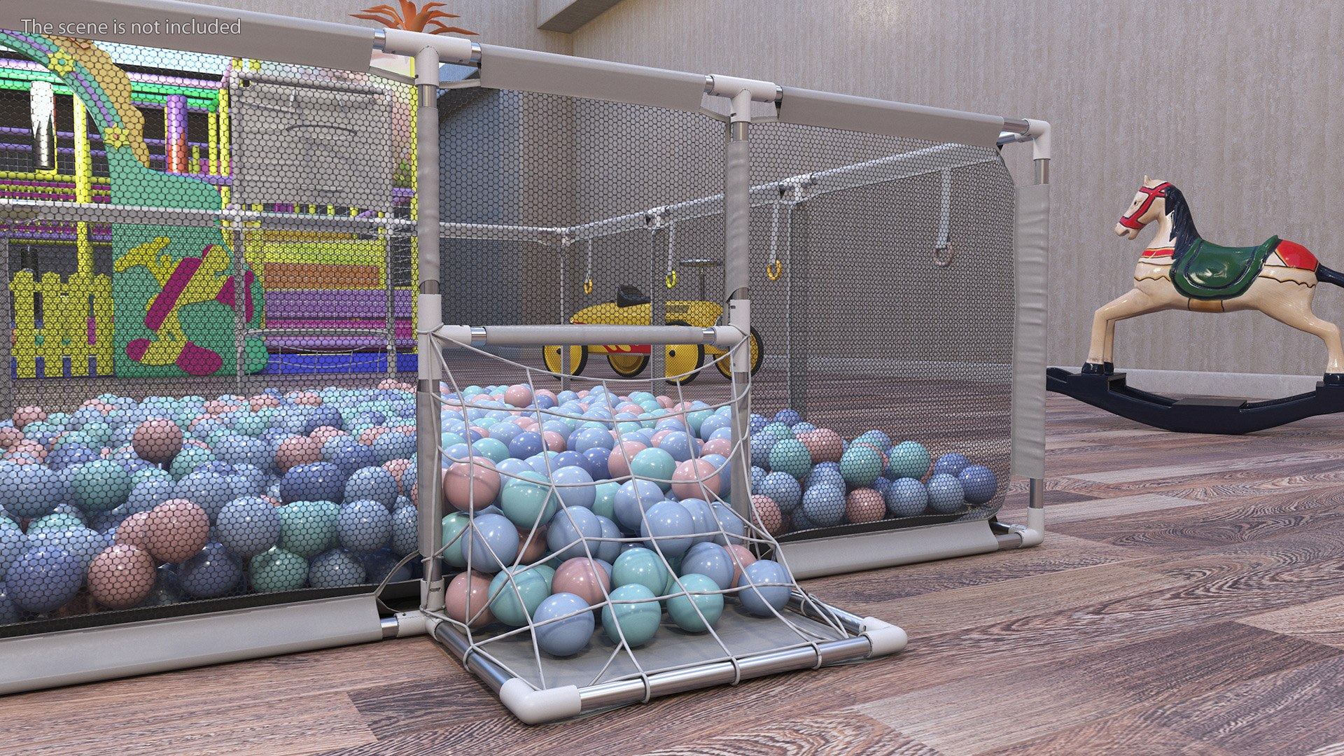 Grey Baby Playpen Full Of Plastic Balls 3D Model - TurboSquid 2101961