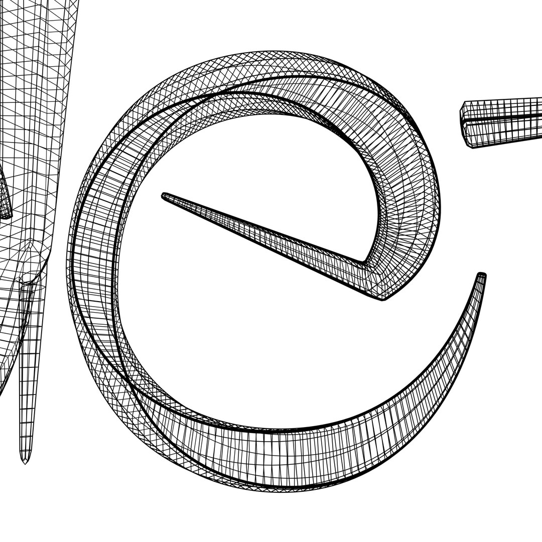 3D Model Frivole Typeface - TurboSquid 1372950