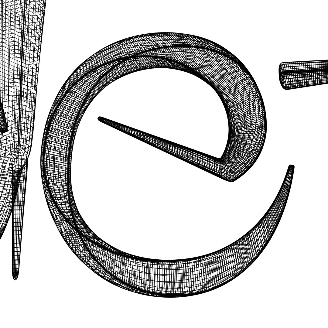 3D Model Frivole Typeface - TurboSquid 1372950