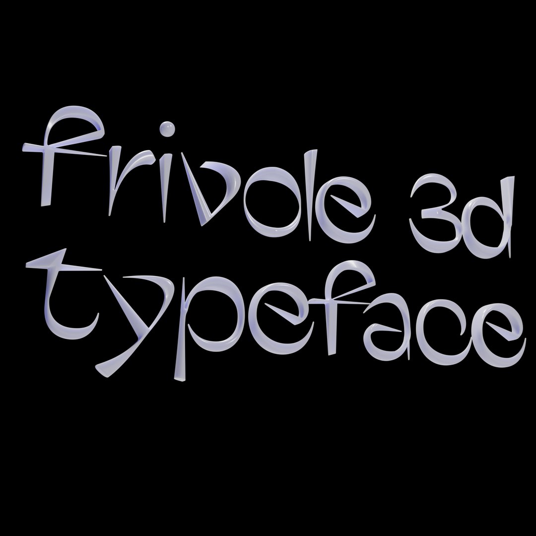 3D Model Frivole Typeface - TurboSquid 1372950