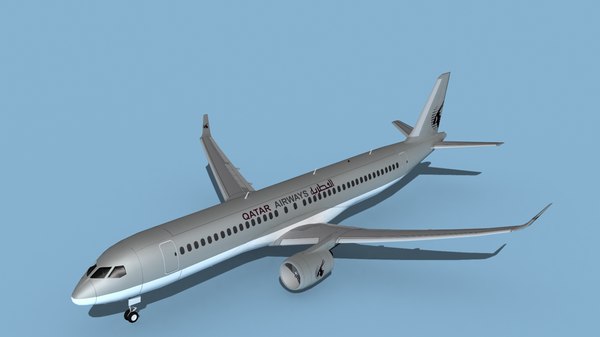 3D Airbus A220-300 Qatar - TurboSquid 1747234